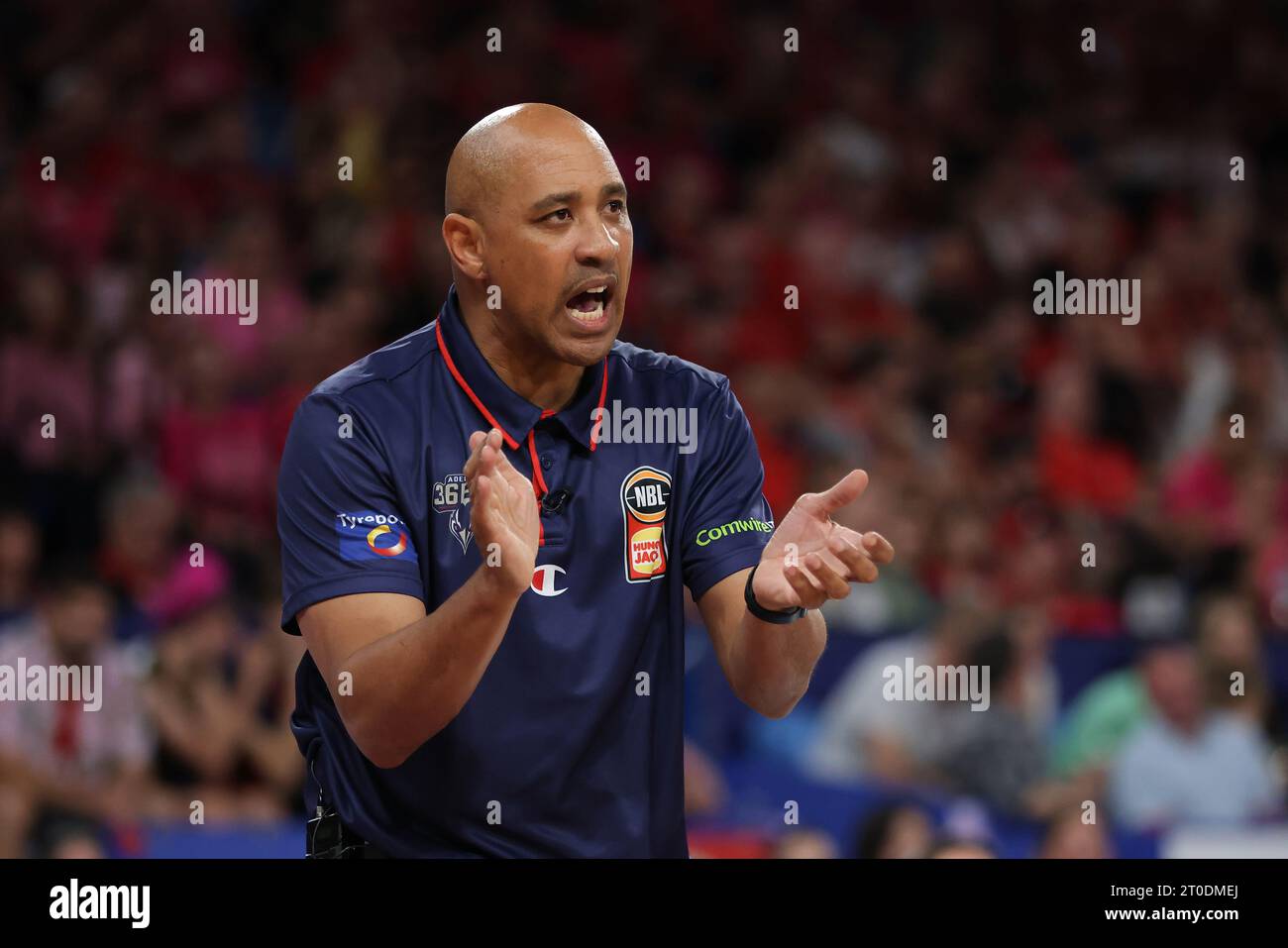 Perth, Australia. 06th Oct, 2023. CJ Bruton, head coach of the Adelaide ...