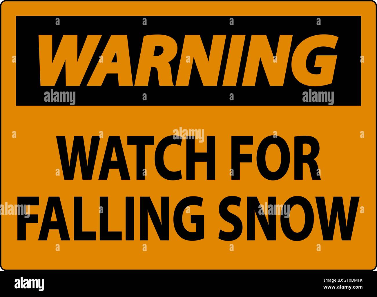 Warning Sign Watch For Falling Snow Stock Vector Image & Art - Alamy