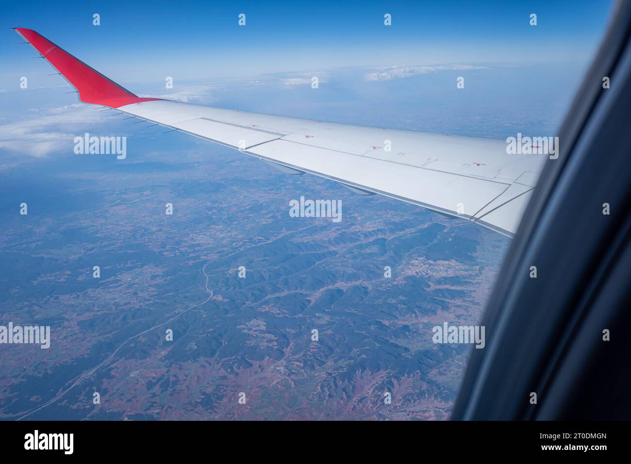scenery from the window of an airplane in flight Stock Photo - Alamy