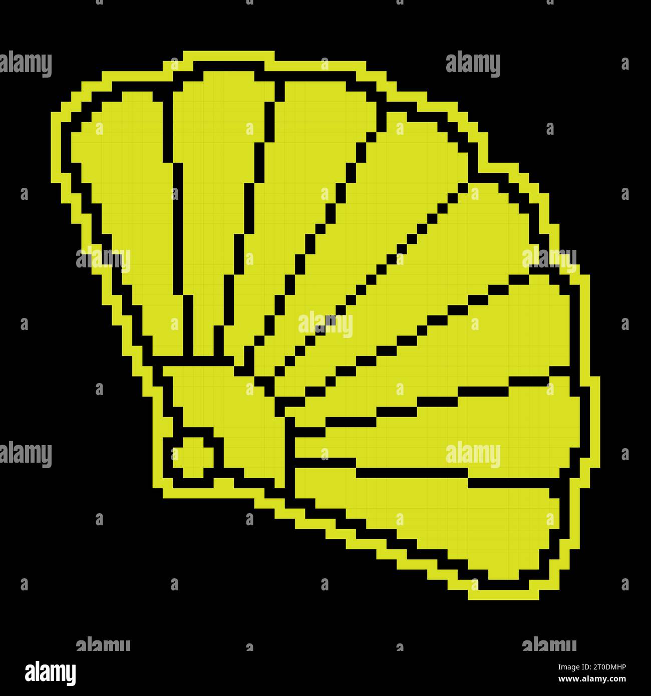 Pixel silhouette icon. Theatrical fan. Female folding fan of Japanese ...