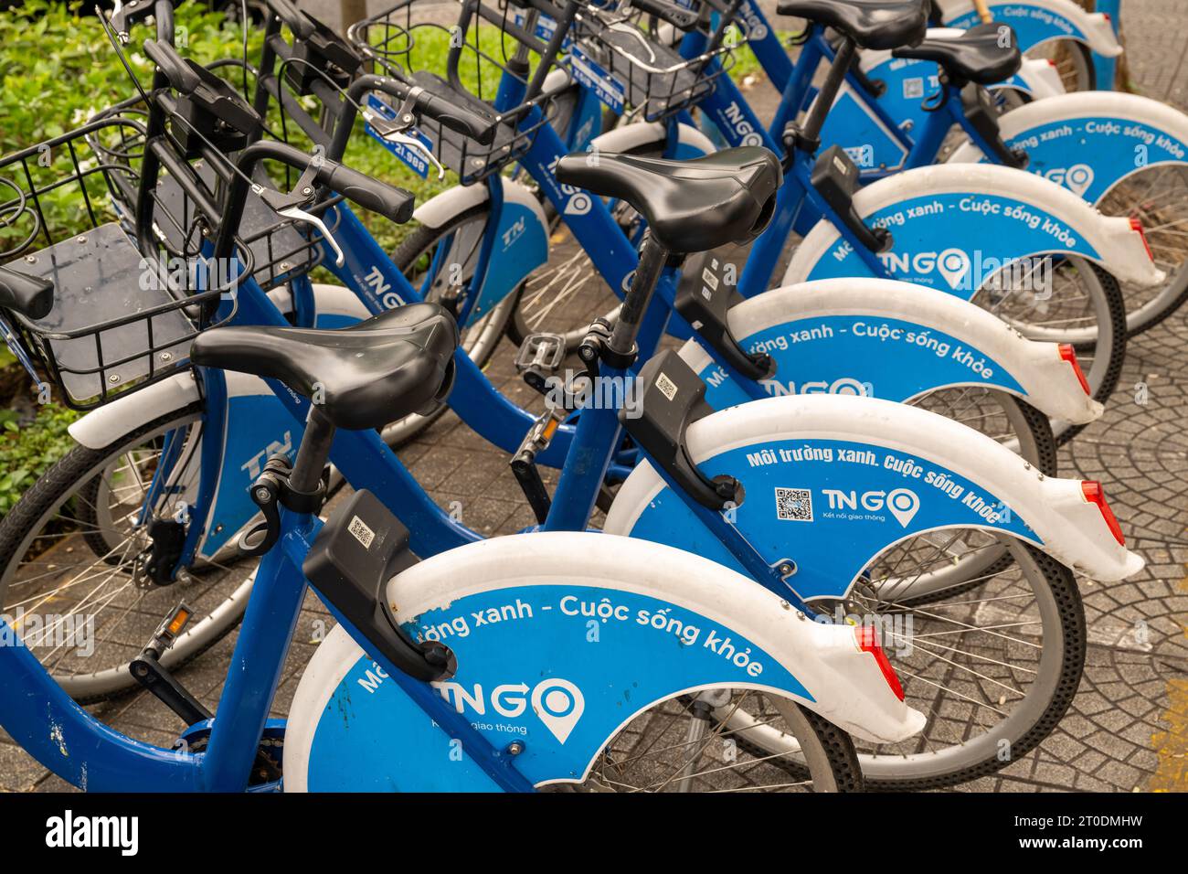 Bicycles for rent in Ho Chi Minh City, Vietnam Stock Photo - Alamy