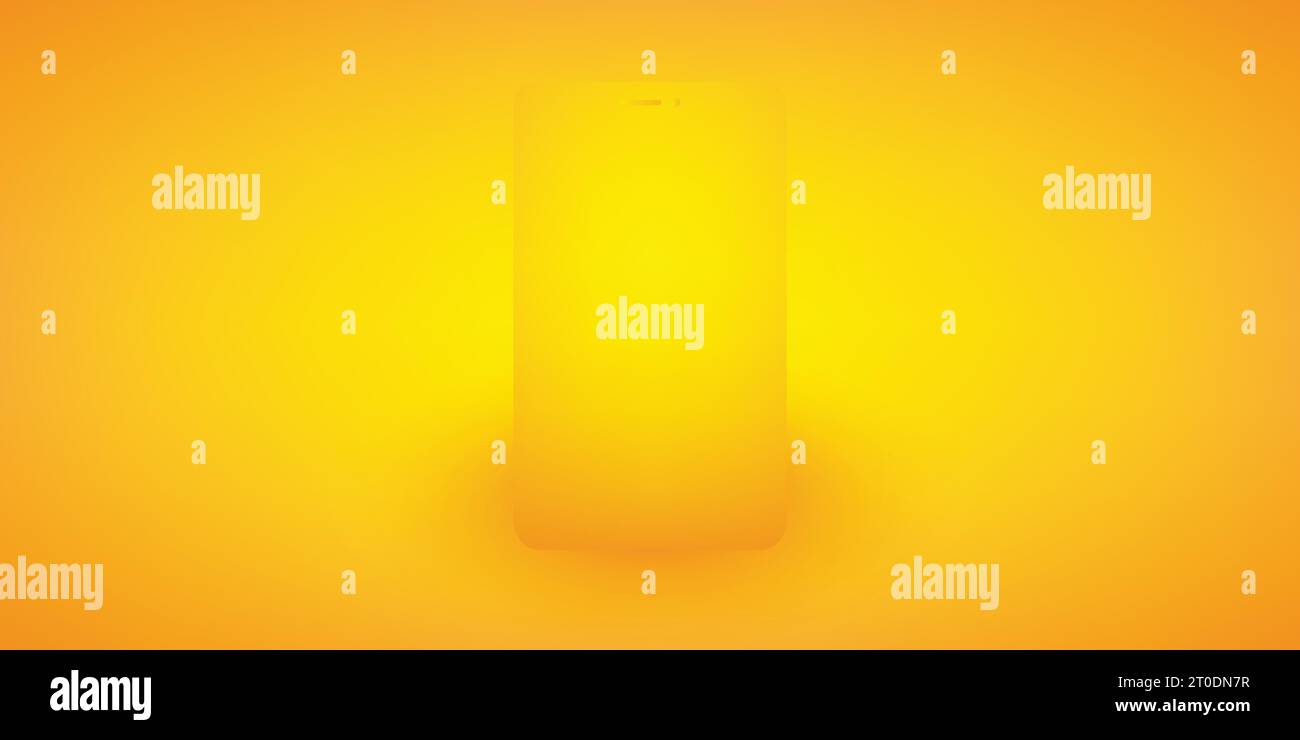 Yellow Smart Phone Shape, Vector Background Illustration Stock Vector ...