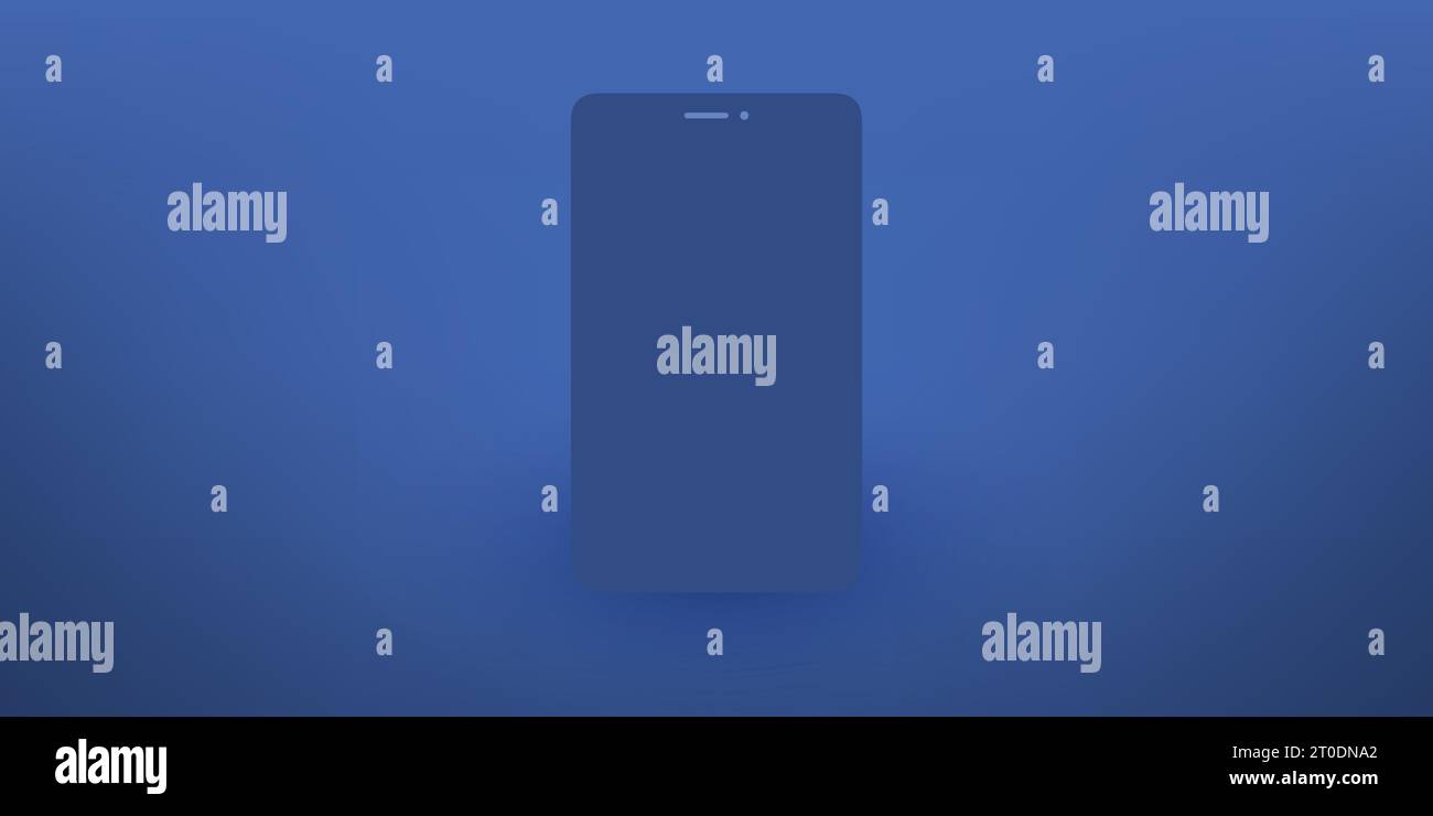 Blank Matte Blue Phone, Vector Background Illustration Stock Vector ...