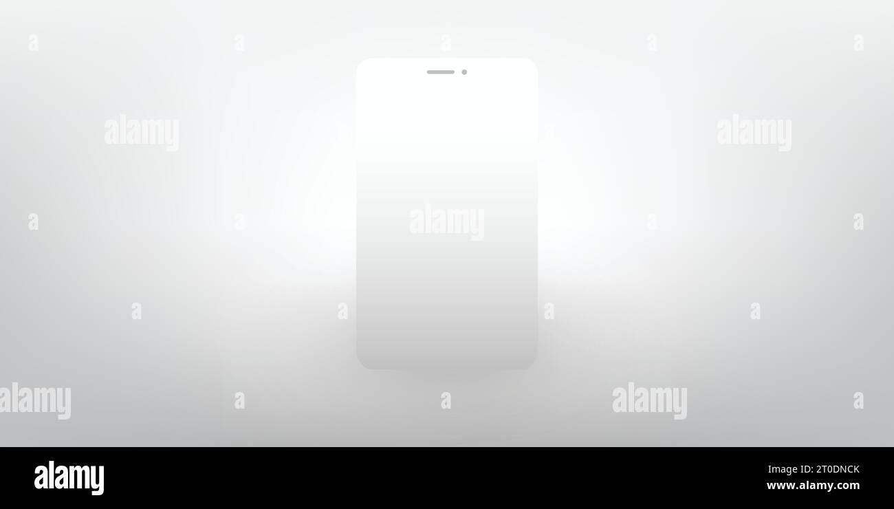 Grey Smart Phone Layout with Blank Screen, Technology Background Stock ...