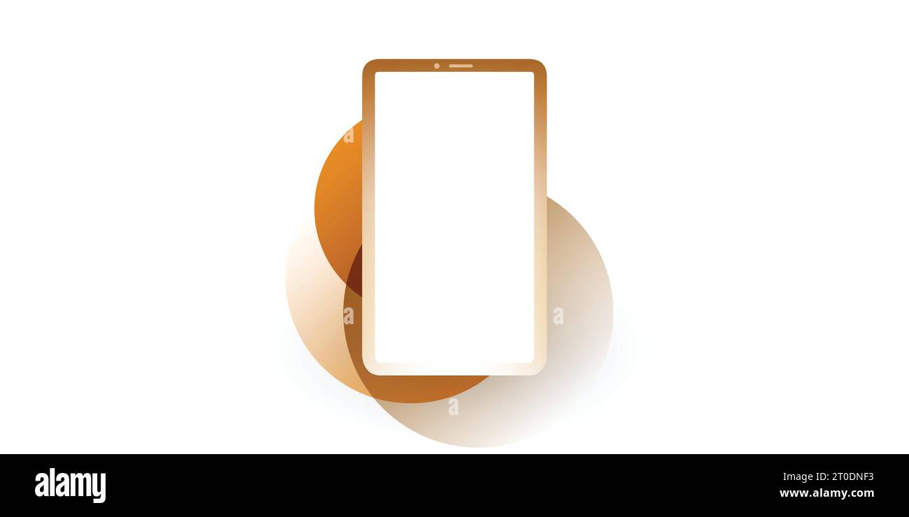 Smart Phone Layout with Blank Screen, Technology Background, Vector ...