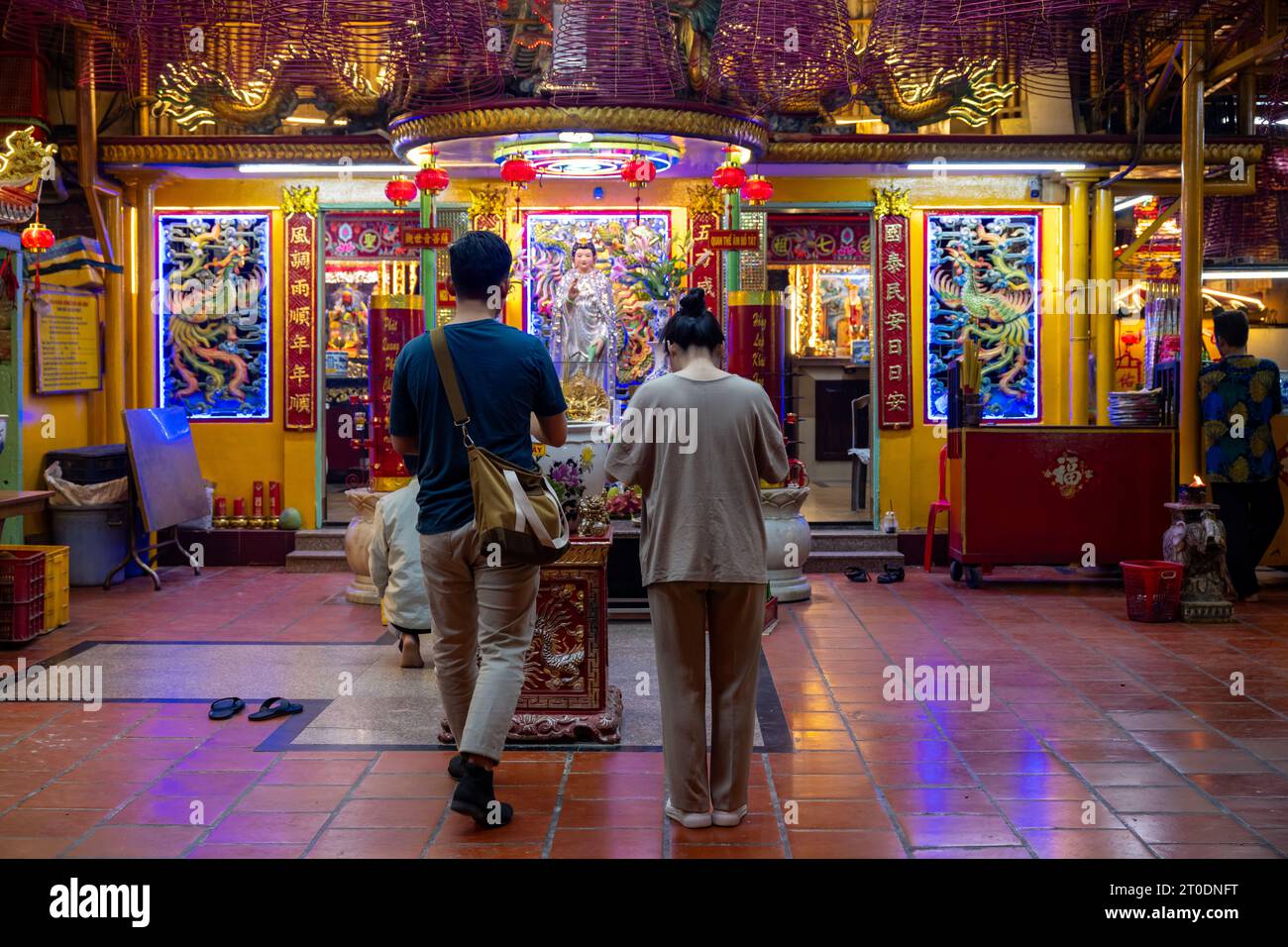The inside of the Mieu Ba Tao Dan Temple, Ho Chi Minh City, Vietnam ...