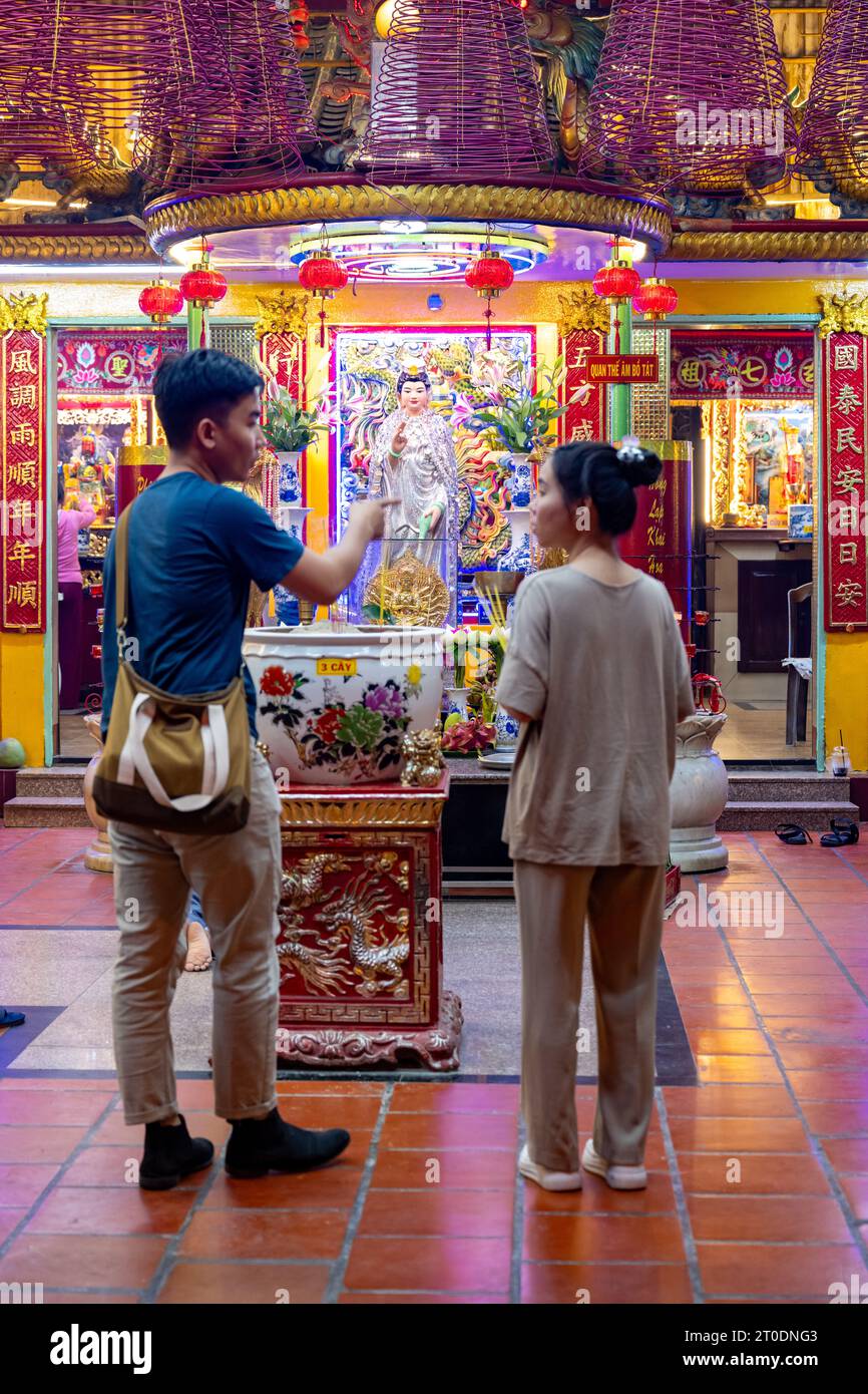 The inside of the Mieu Ba Tao Dan Temple, Ho Chi Minh City, Vietnam ...