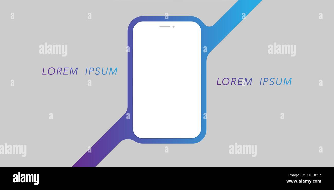 Colorful Advertising Design Template with Smartphone Silhouette for ...