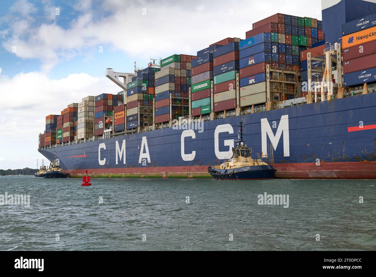 SVITZER Tugs Guide The Ultra Large Container Ship, CMA CGM BENJAMIN ...
