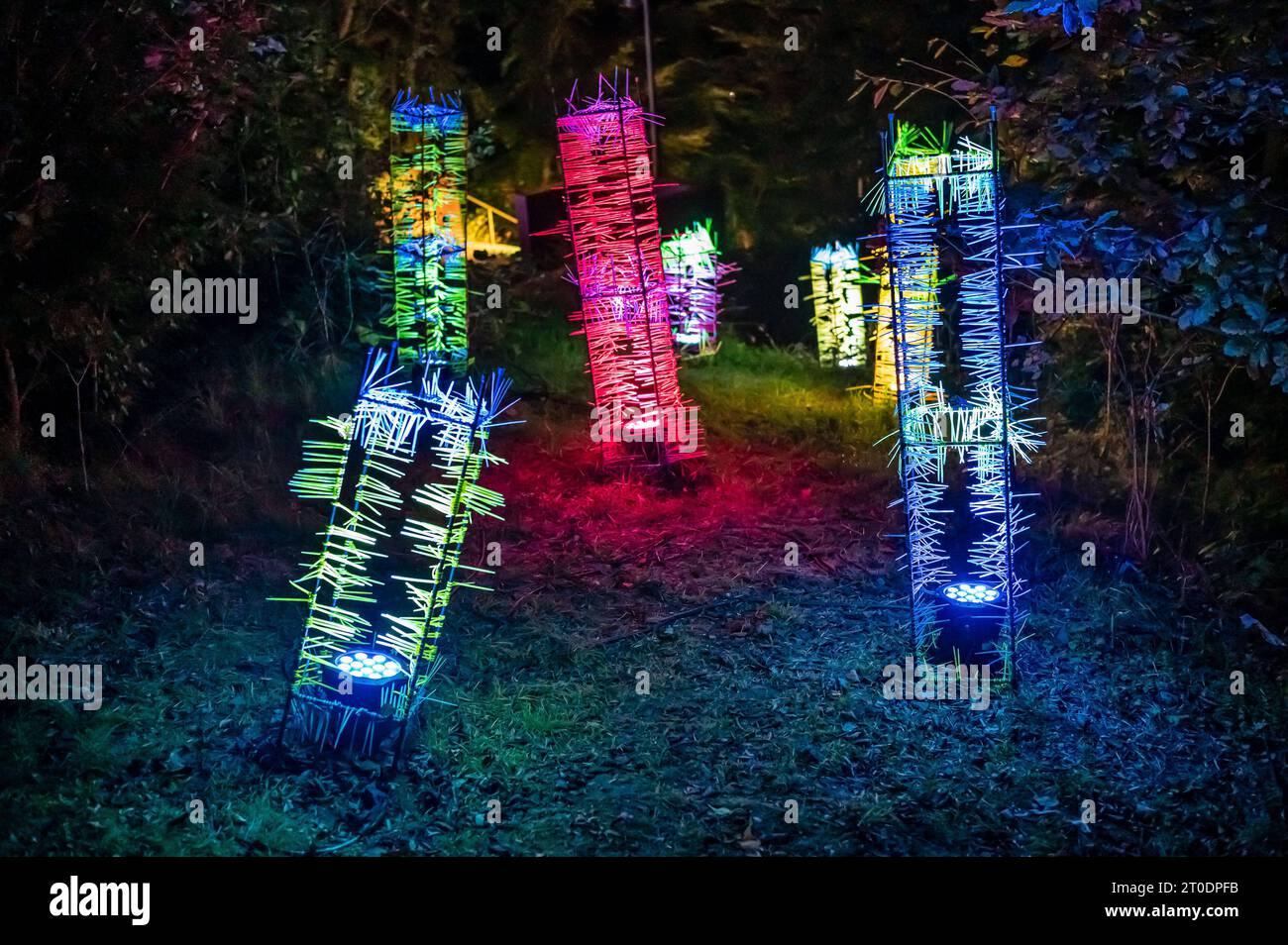 Lichtkunst-Installation in Sauerlandpark in Hemer Im Herbst 2023 luden ...