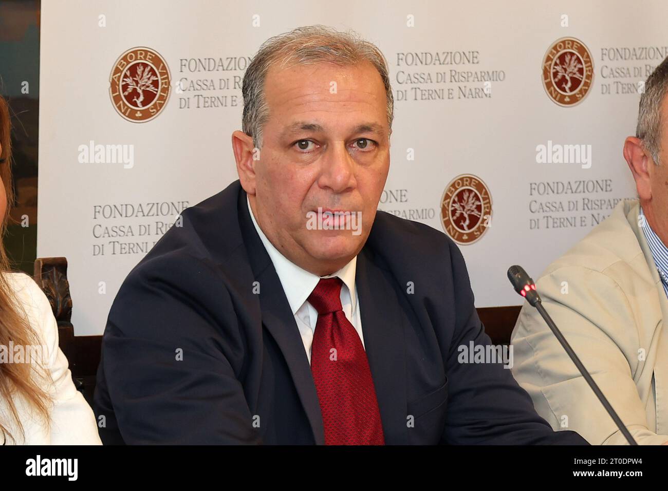 Stamp delivery ceremony Alberto Tiberi Tresident COL World Paralympic ...