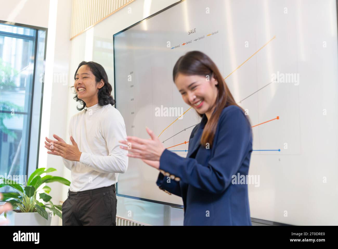 Asian employee presenting company hi-res stock photography and images ...