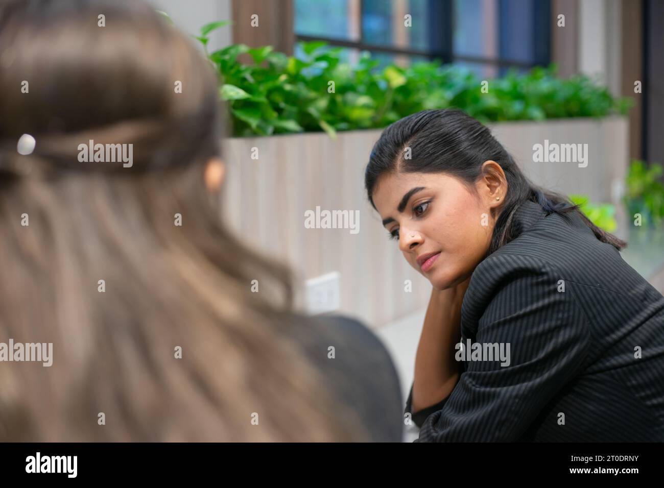 Confident indian female talk hi-res stock photography and images - Alamy