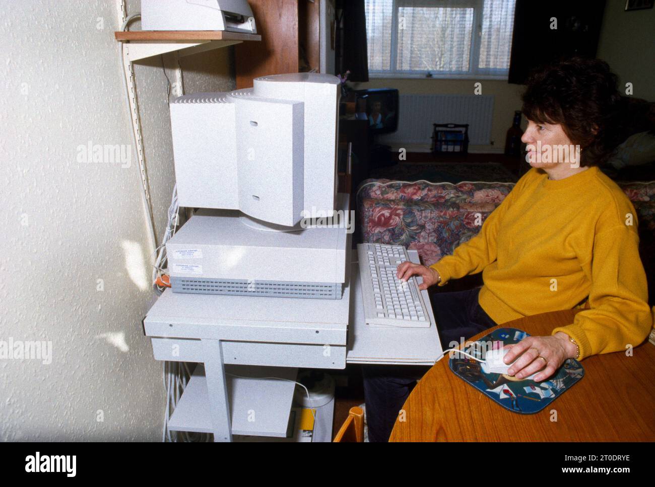 Working from home on computer hi-res stock photography and images - Alamy