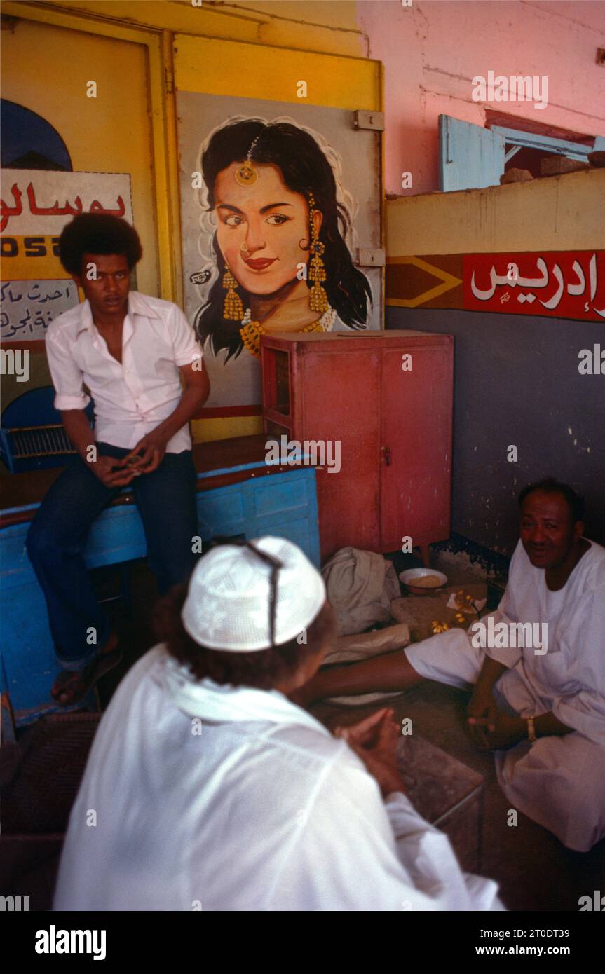 Wadi Medani Sudan Gezira Men Talking Inside Local Shop Stock Photo - Alamy