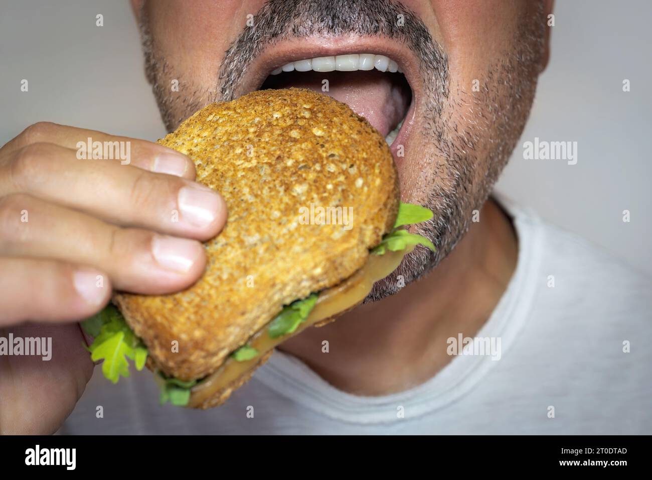 Man eating cheese hi-res stock photography and images - Alamy
