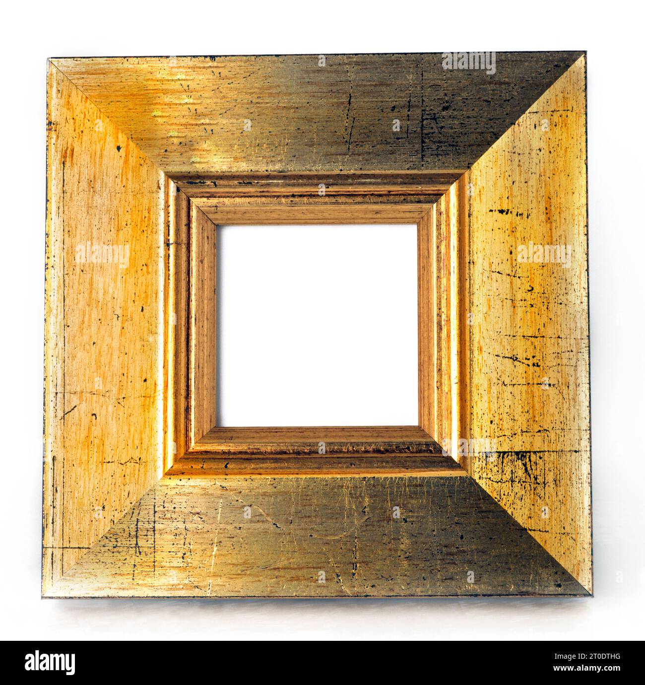 Empty Painted Gold Photo Frame Stock Photo - Alamy