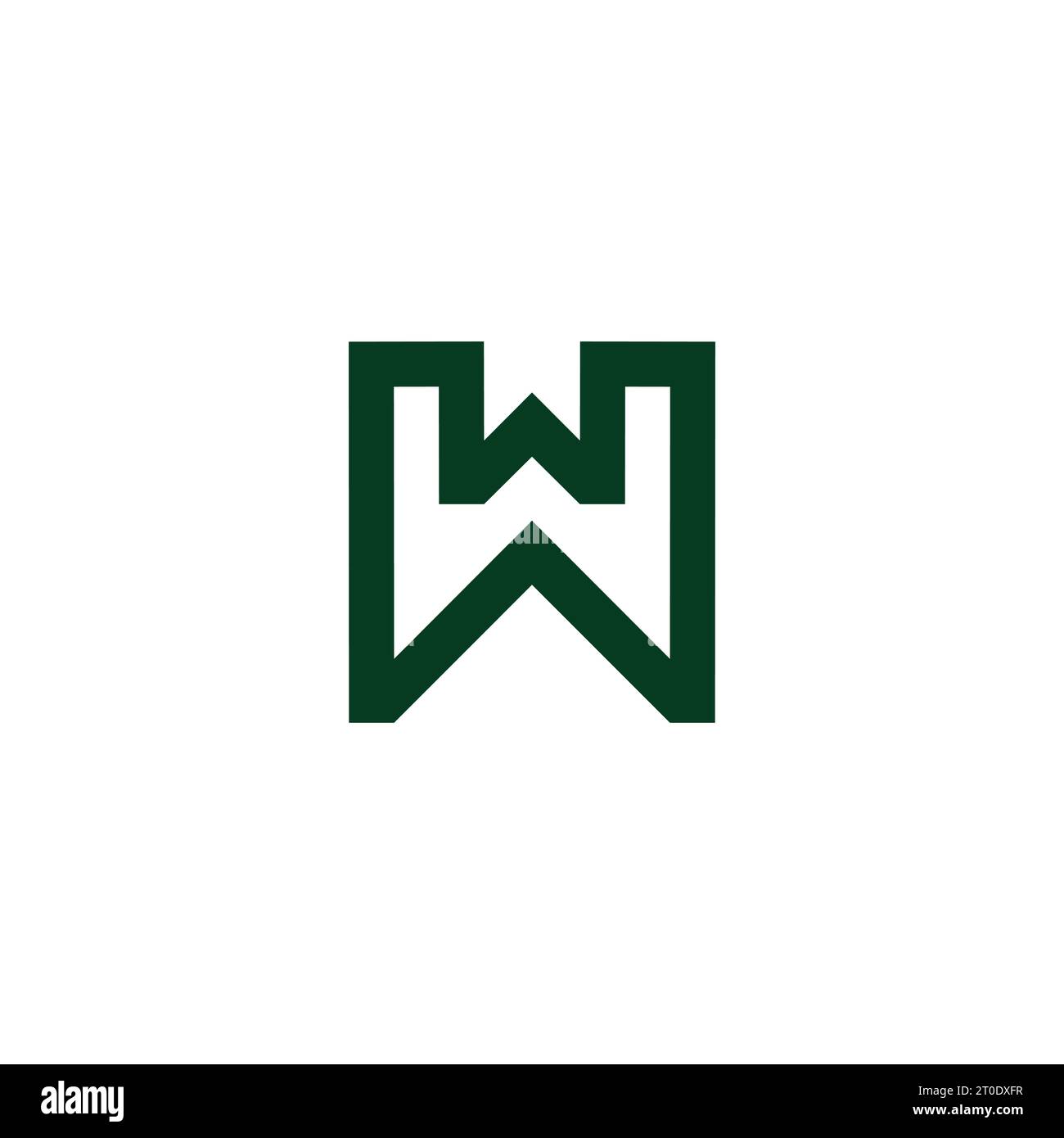 letter ww simple line geometric logo vector Stock Vector Image & Art ...