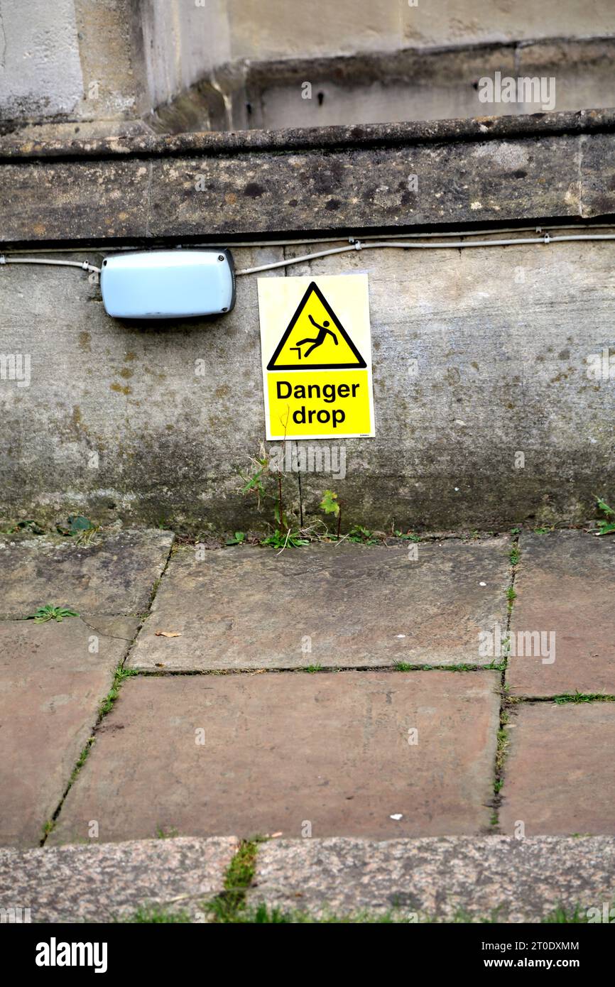 Danger Drop Sign before high Drop at St Luke's Church Sydney Street ...