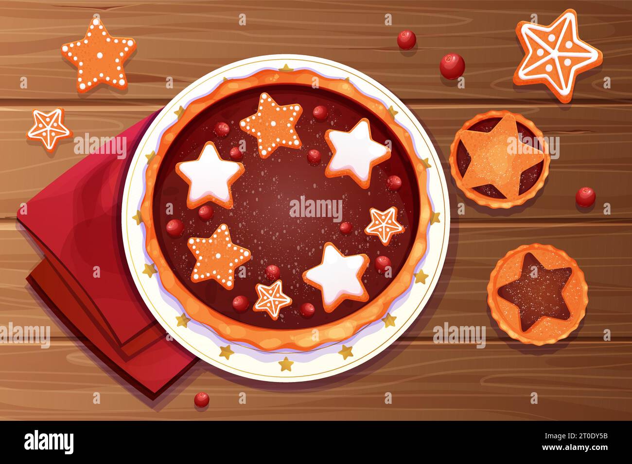 Mince pie overhead Stock Vector Images - Alamy