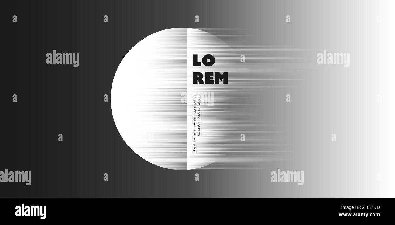 Black And White Minimalist Abstract Background Design Template Layout With Pixel Sorting Effect