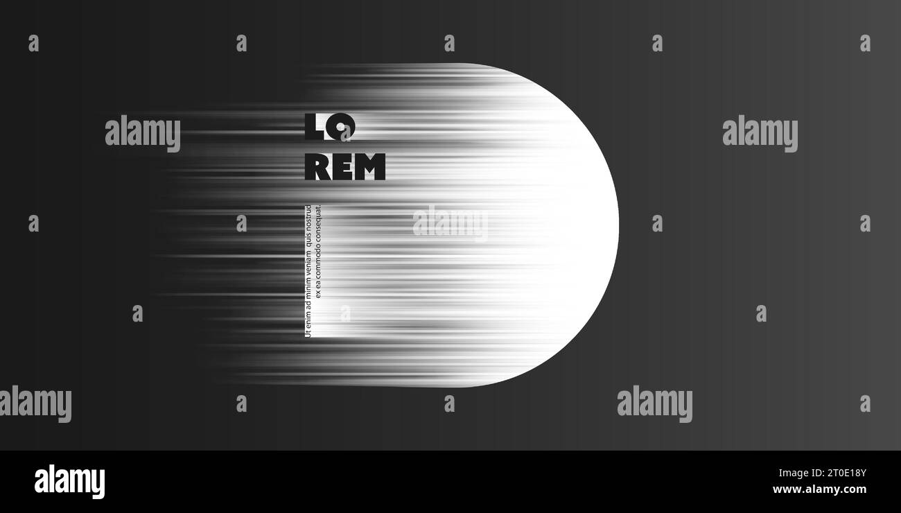 Black And White Minimalist Abstract Background Design Template Layout With Pixel Sorting Effect