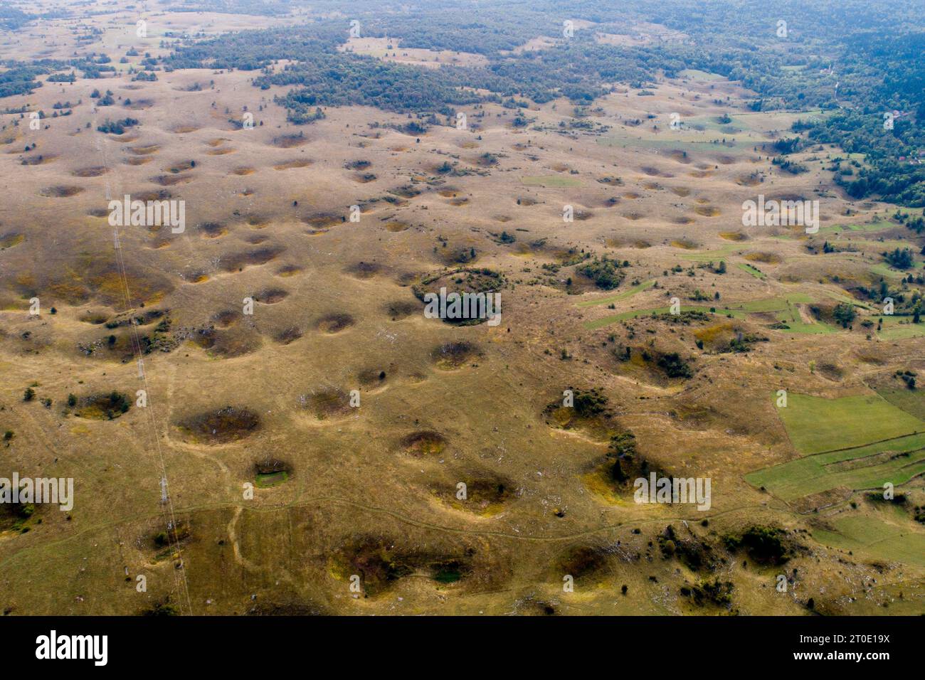 Kapljuh, Bosnia And Herzegovina. 06th Oct, 2023. Aerial view of ...