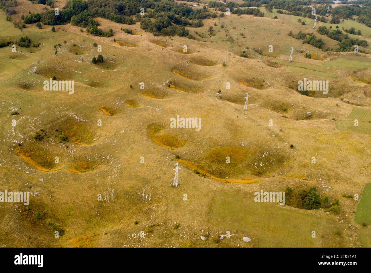 Kapljuh, Bosnia And Herzegovina. 06th Oct, 2023. Aerial view of ...