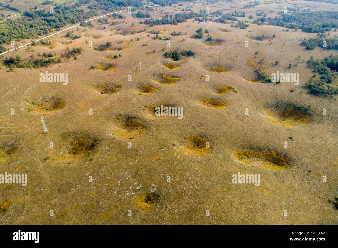 Kapljuh, Bosnia And Herzegovina. 06th Oct, 2023. Aerial view of ...