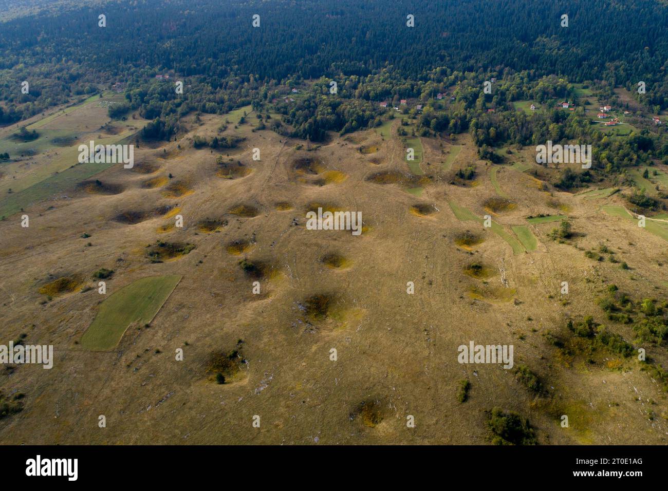 Kapljuh, Bosnia And Herzegovina. 06th Oct, 2023. Aerial view of ...