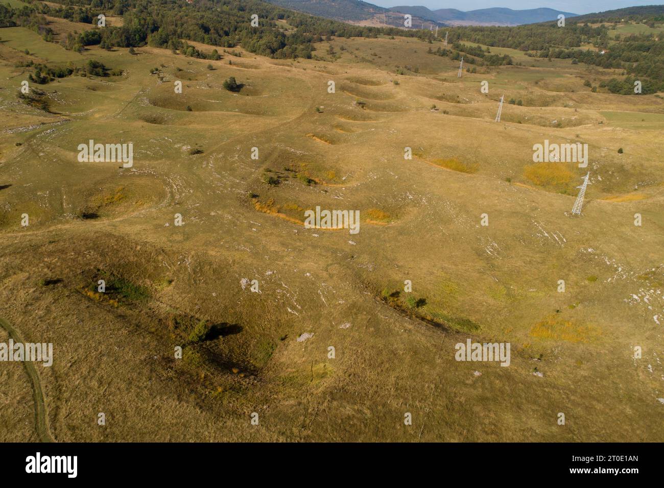 Kapljuh, Bosnia And Herzegovina. 06th Oct, 2023. Aerial view of ...