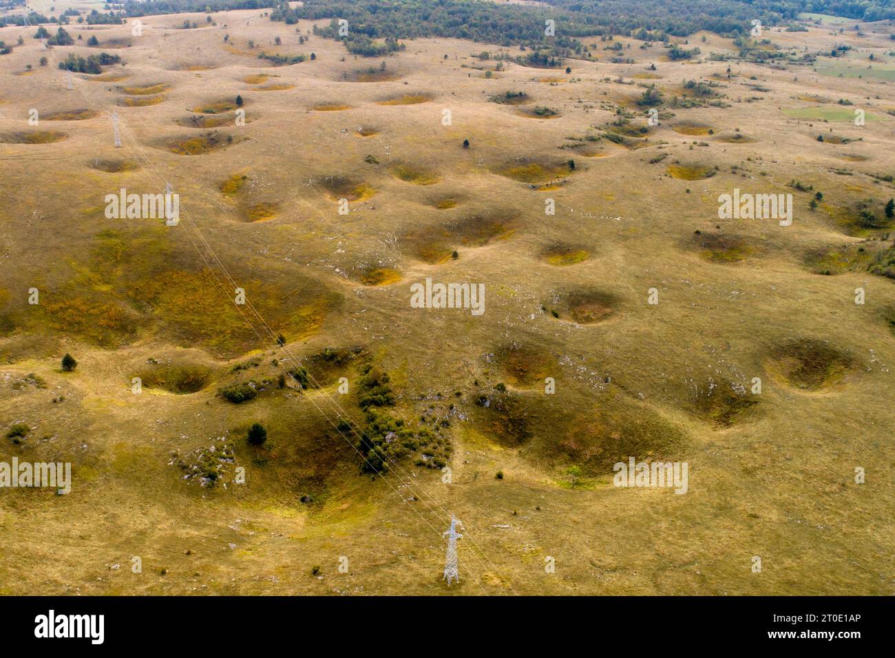 Kapljuh, Bosnia And Herzegovina. 06th Oct, 2023. Aerial view of ...