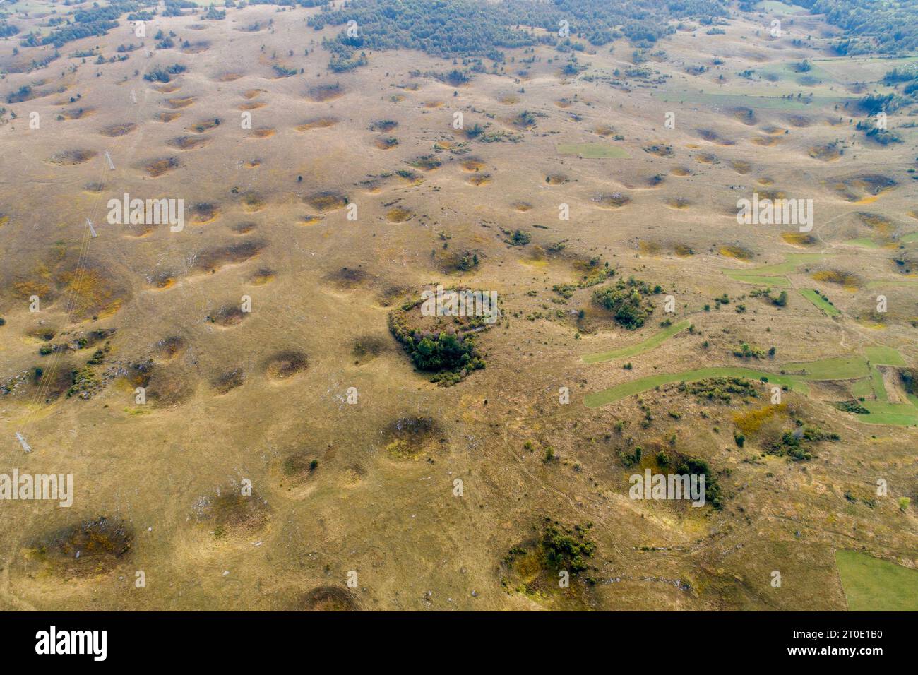 Kapljuh, Bosnia And Herzegovina. 06th Oct, 2023. Aerial view of ...