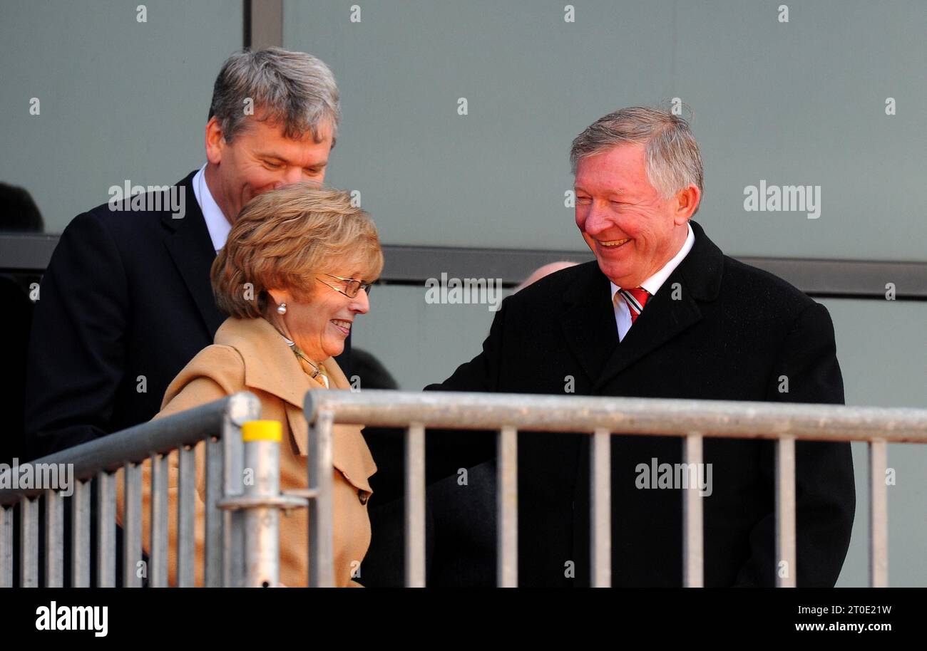 File photo dated 23-11-2012 of Sir Alex Ferguson (right) with his wife ...