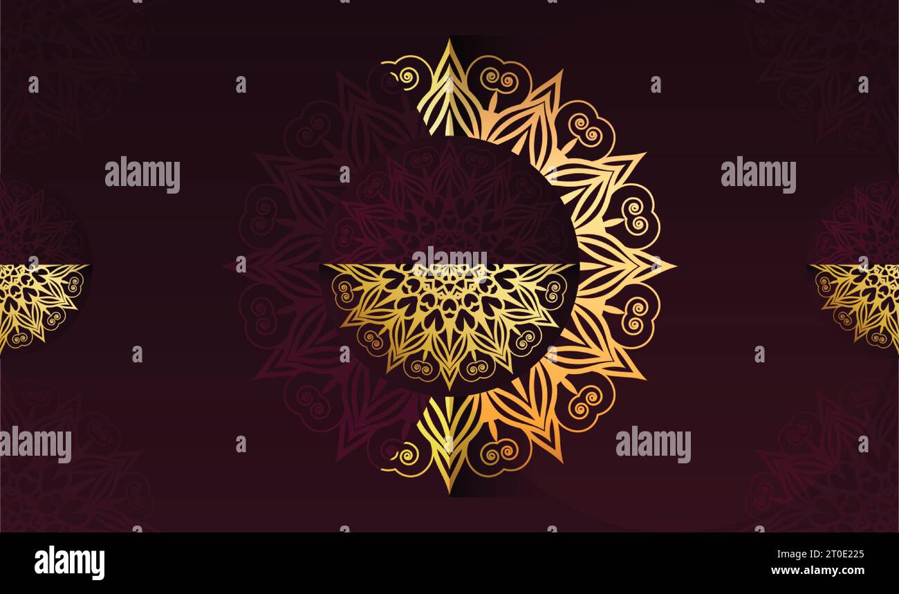 new gradient colorful mandala art background design Stock Vector Image ...