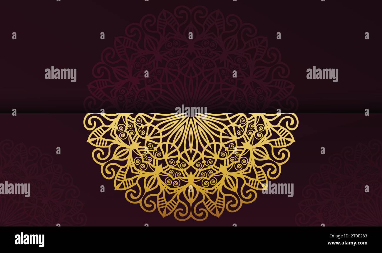 gradient red mandala creative background design template Stock Vector ...
