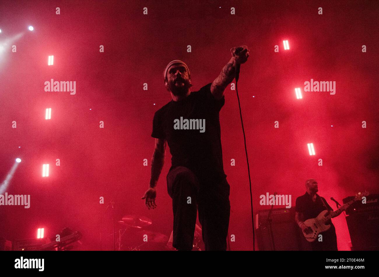 Joe Talbot of Idles performing at Plisskën Festival in Athens (Vraxon ...