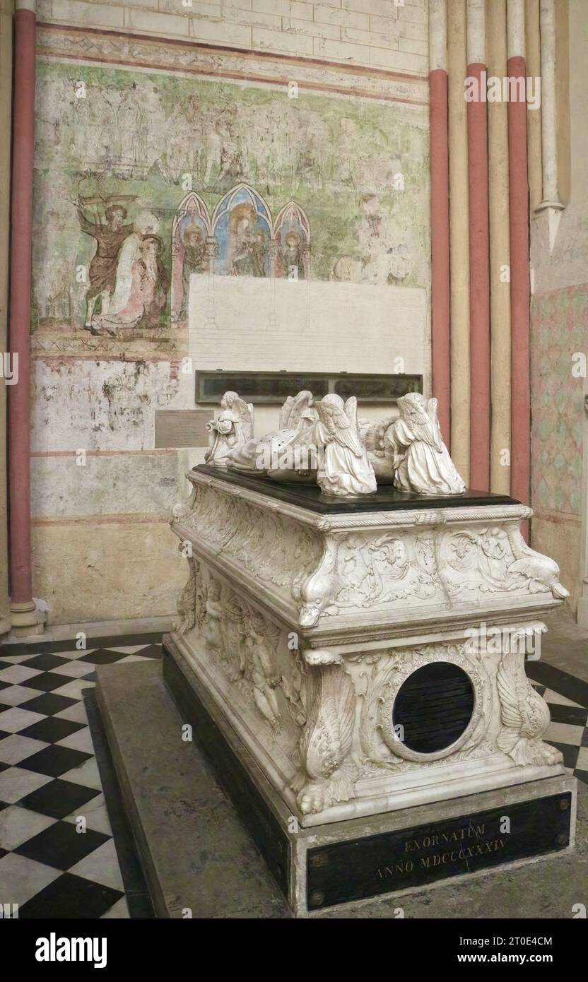 The tomb of the children of Charles VIII and Anne of Brittany who died ...