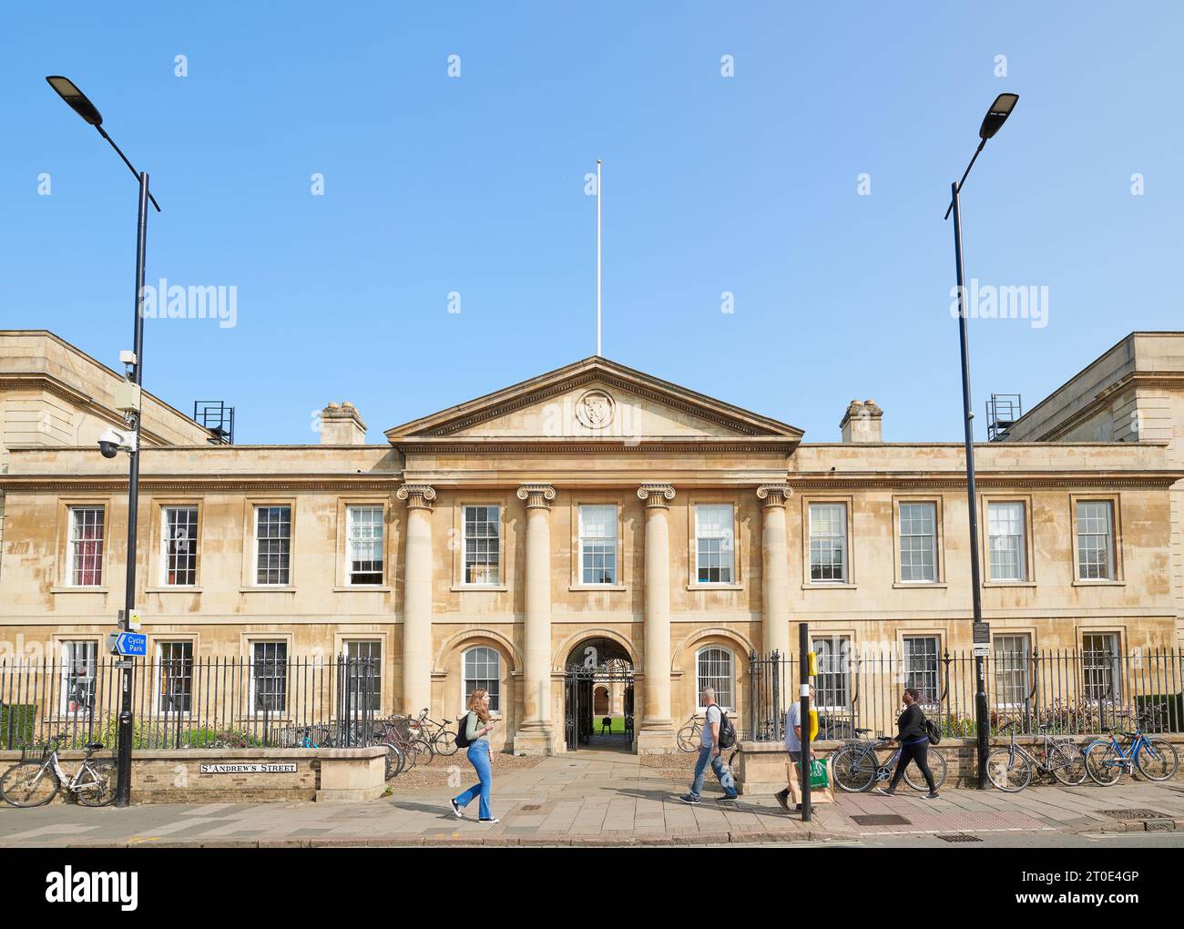 Historic, medieval college of Emmanuel, University of Cambridge ...