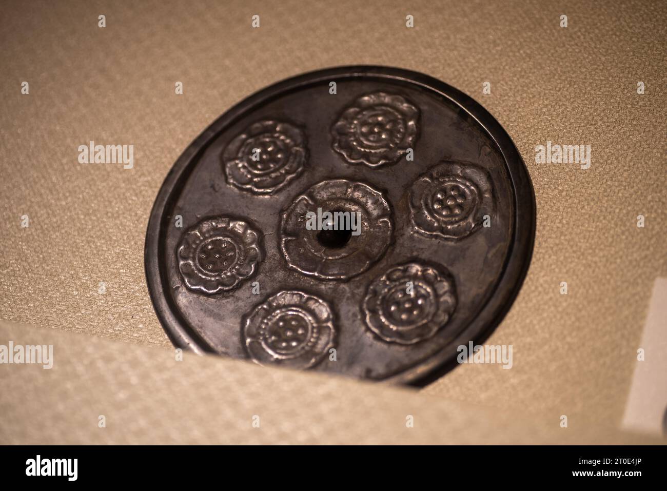 Ancient Chinese Tang Dynasty cultural relics in the museum, bronze ...