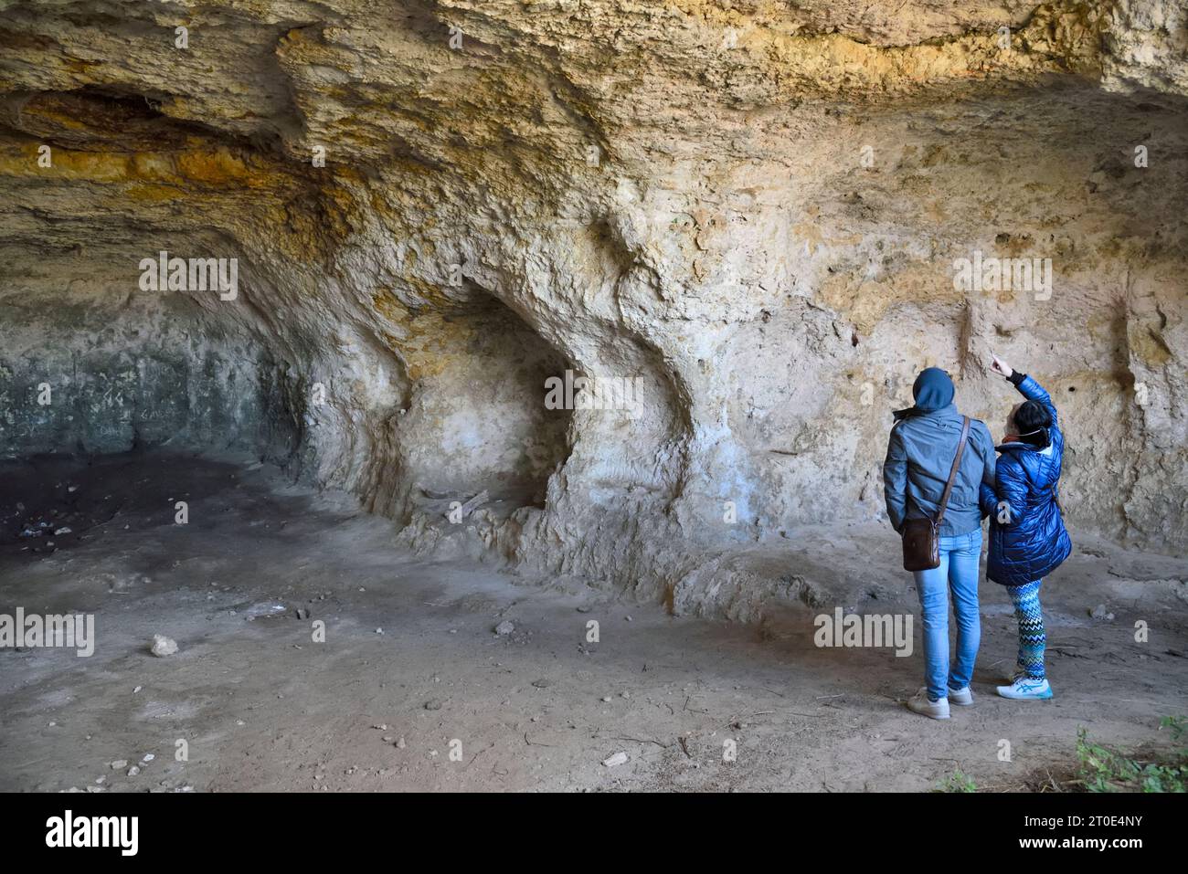 Matera (Italy, Basilicata, province of Matera). Rock caves in the ...