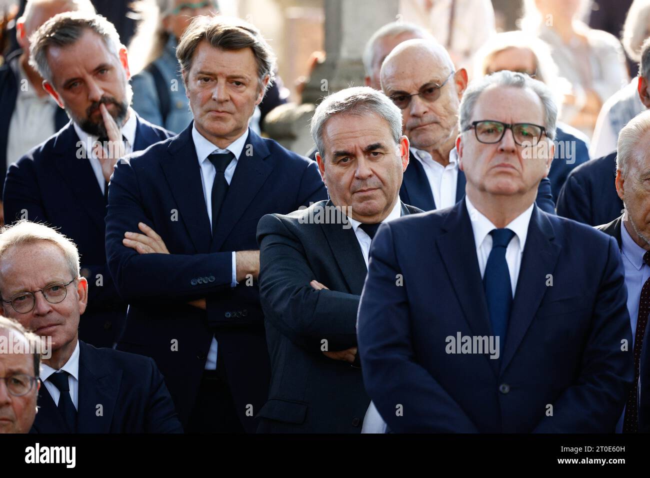 Paris, France. 06th Oct, 2023. Francois Baroin, Xavier Bertrand ...