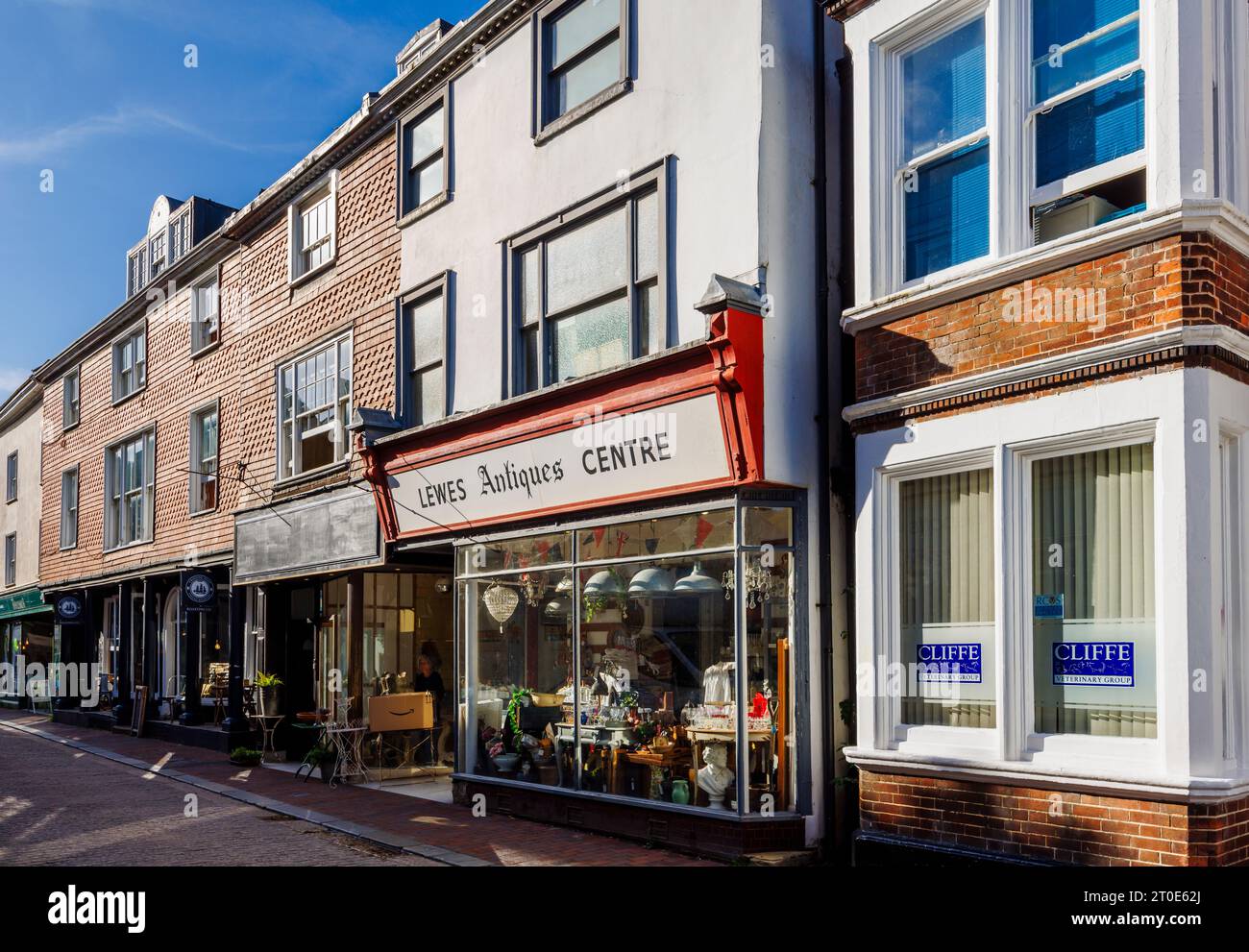 Lewes Antiques Centre in Cliffe High Street, Lewes, the historic county ...