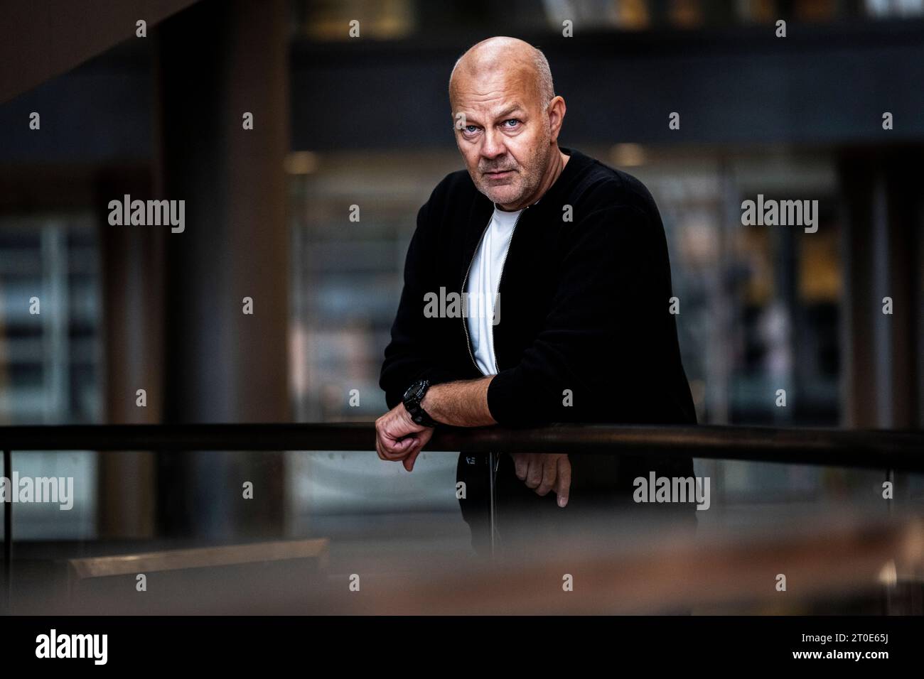 Crime writer Jens Henrik Jensen at a press conference for the Danish ...