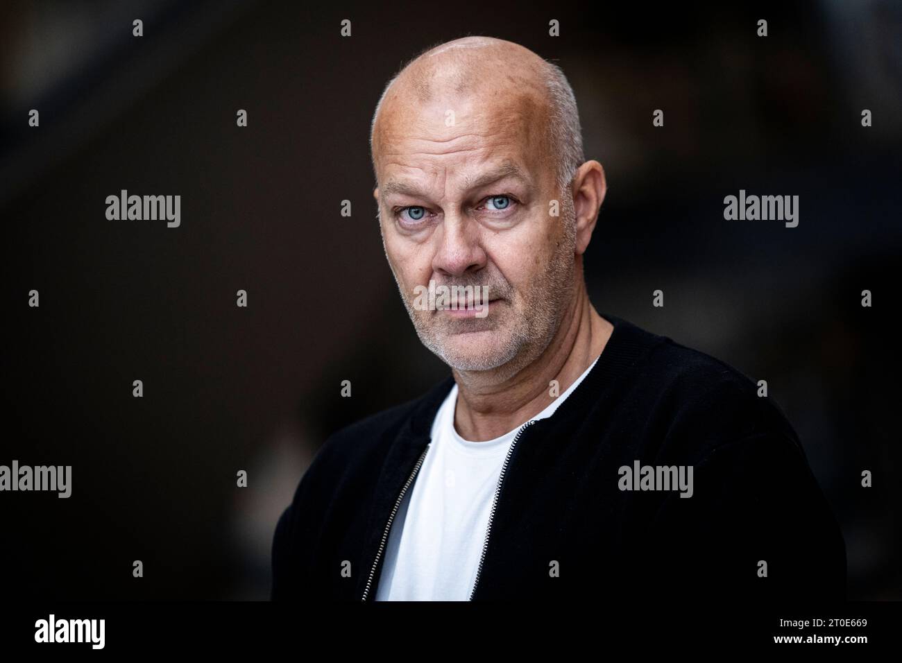 Crime writer Jens Henrik Jensen at a press conference for the Danish ...