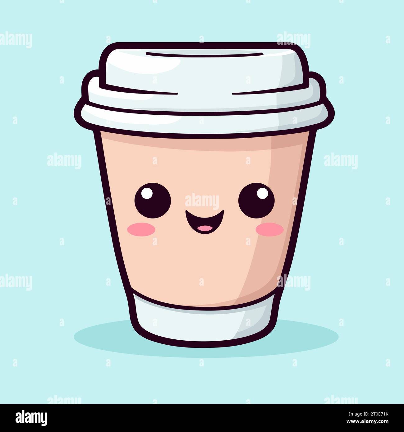 Kawaii Take-Out Coffee Cup Clipart - Adorable Beverage Illustration ...