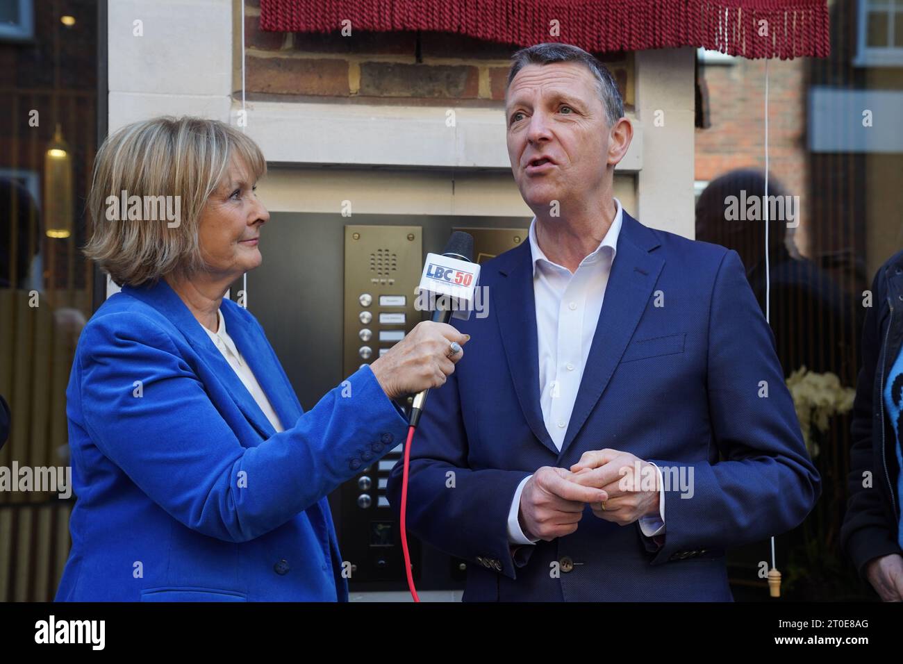 Martha Kearney and Mark Eastern unveil a blue plaque commemorating the ...
