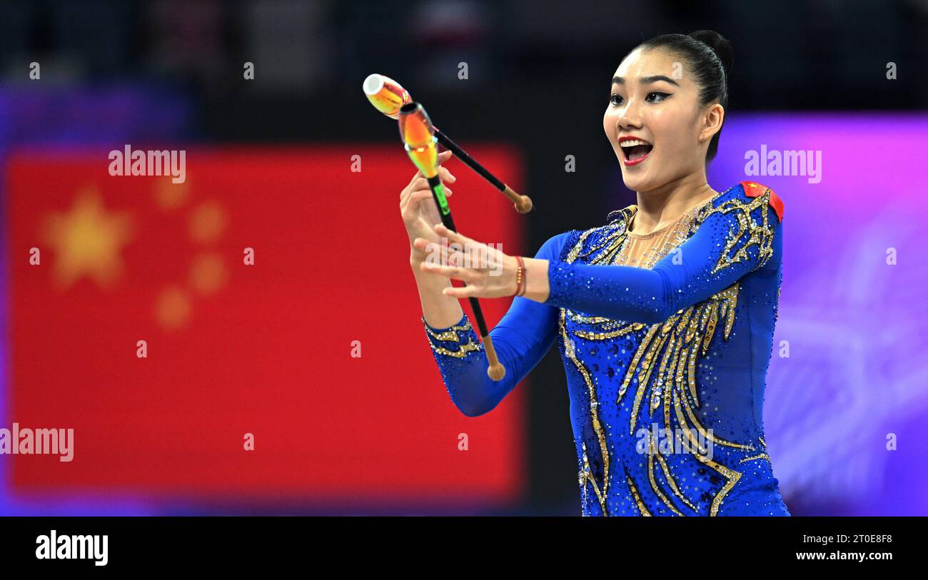 Hangzhou, China's Zhejiang Province. 6th Oct, 2023. Li Huilin of China ...