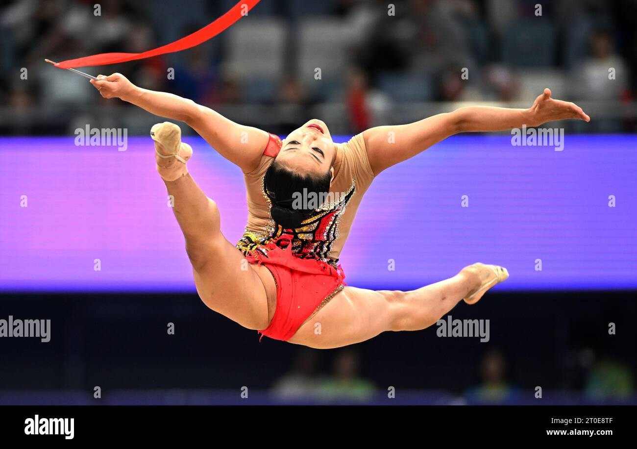 Hangzhou, China's Zhejiang Province. 6th Oct, 2023. Zhao Yating of ...