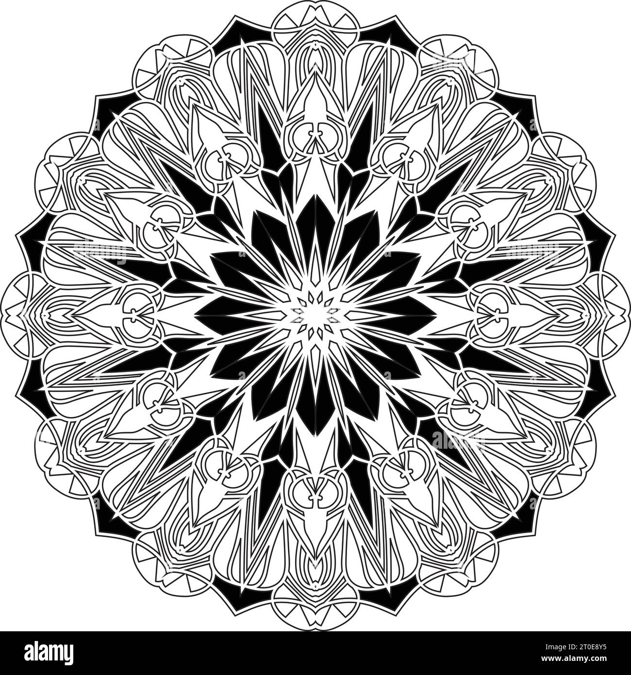 creative art style hand drawn black and white colorful lotus flower ...